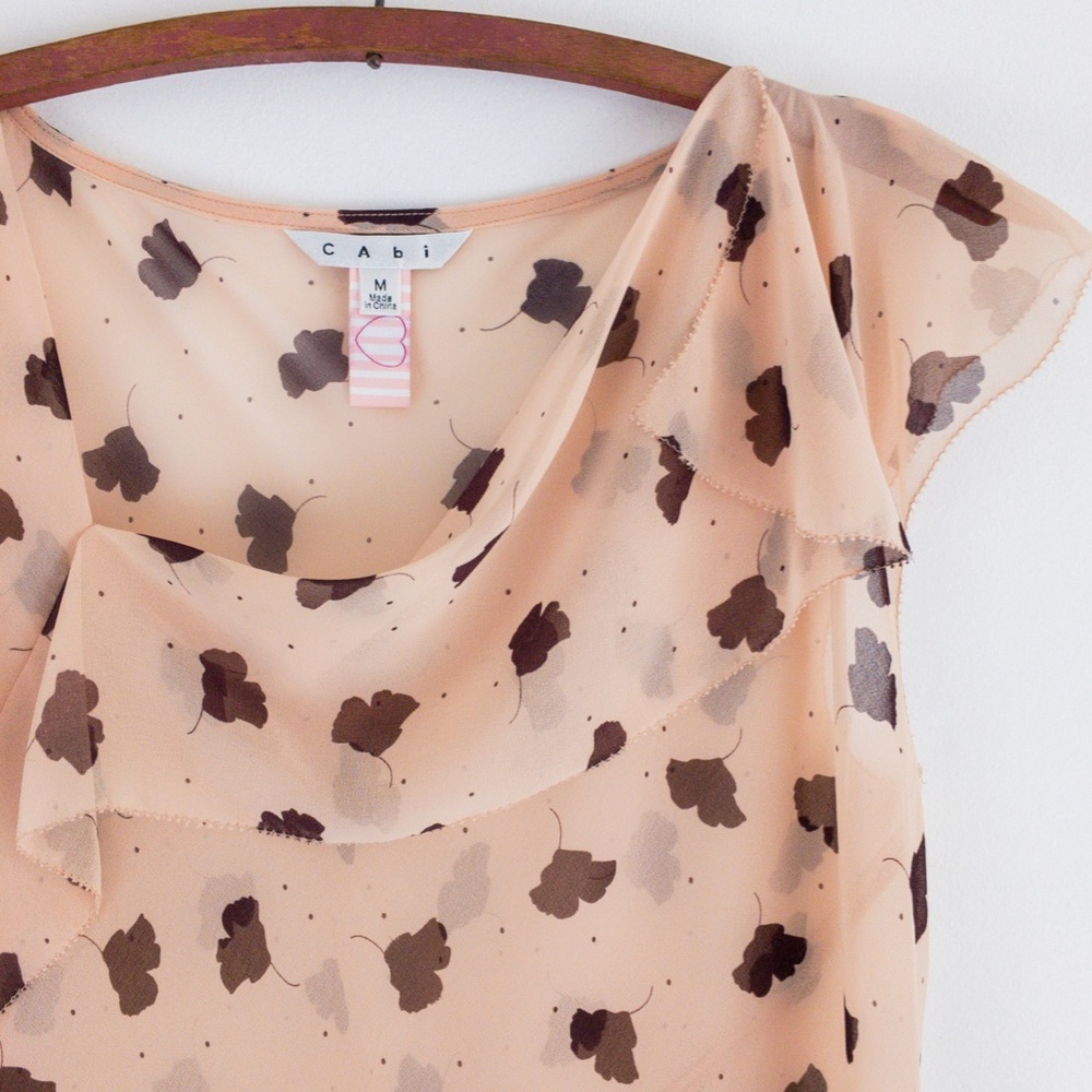 Cabi Heart Of Cabi Sheer Ruffle Top - Gem